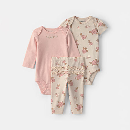 Click here for Carters Baby Girls Flowers Bodysuit & Pant 3-Piece... prices