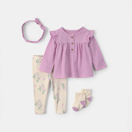 Click here for Carters Baby Girls Long-Sleeve Top and Pant 4-Piec... prices