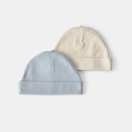 Click here for Carters Baby Boys Newborn Caps  2-Pack - Blue/Ivor... prices