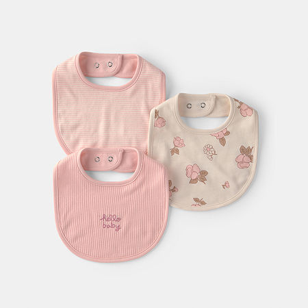 Click here for Carters Baby Girls Floral Bibs  3-Pack - Pink/Ivor... prices