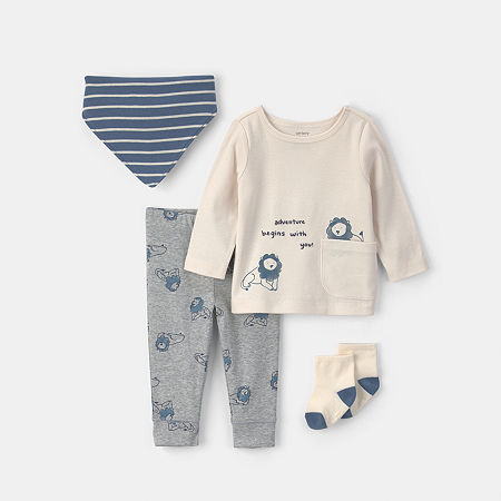Click here for Carters Baby Boys Long-Sleeve Top and Pant 4-Piece... prices