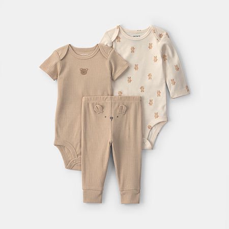 Click here for Carters Baby Unisex 3-pc. Pant Set  Newborn  Brown prices