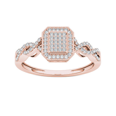 Click here for 1/5 CT.T.W. Natural Diamond 10K Rose Gold Engageme... prices