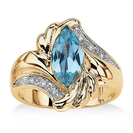 Click here for Womens 2 CT. T.W. Blue Cubic Zirconia 14K Gold Ove... prices