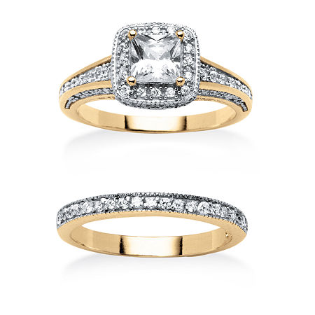 Click here for Womens 1 1/3 CT. T.W. Cubic Zirconia 18K Gold Over... prices