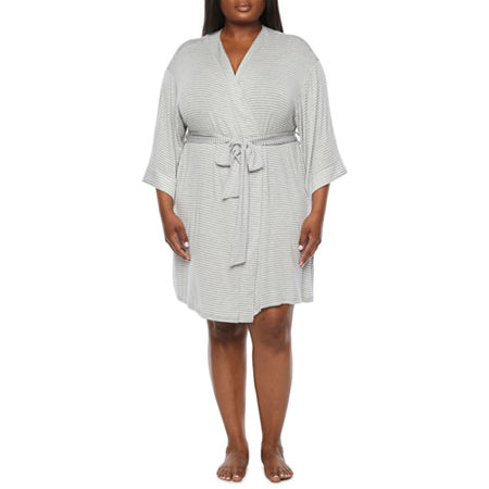 Click here for Ambrielle Womens-Plus Kimono Robe 3/4 Sleeve Knee... prices