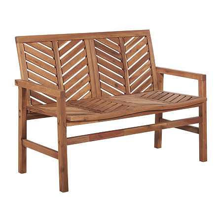 Click here for Vincent Patio Wood Loveseat Bench  One Size  Brown prices