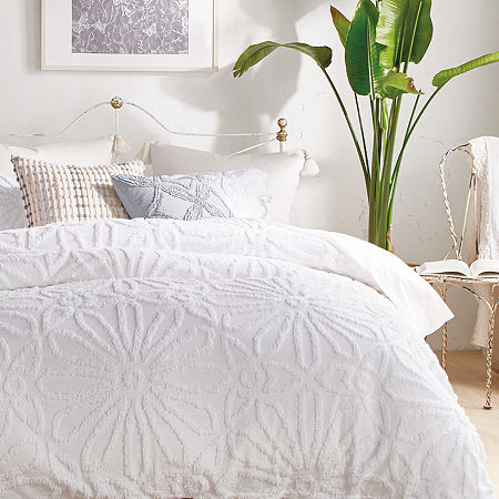 Peri Home Chenille Medallion 3-Pc. Comforter Set  Full/Queen - White