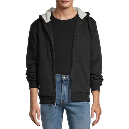 Click here for Sherpa-Lined Hoodie Jacket  Small  Black prices