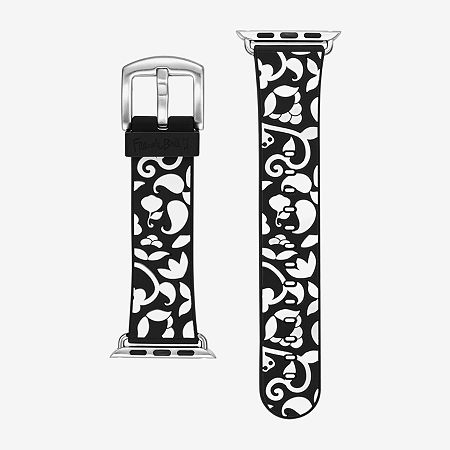WITHit Vines Silicone Band by French Bull designed for Apple Watch 42mm (Series 10) & 38/40/41mm - Black  White