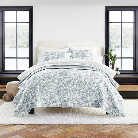 Click here for ienjoy Home Jacobean and Stripe Reversible 2-Pc. L... prices