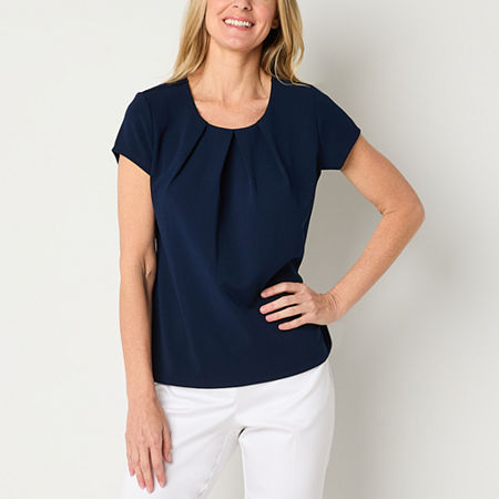 Click here for Liz Claiborne Texture Tee Womens Tall Round Neck S... prices