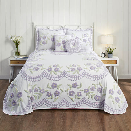 Click here for Better Trends Bloomfield Bedspread  One Size  Purp... prices