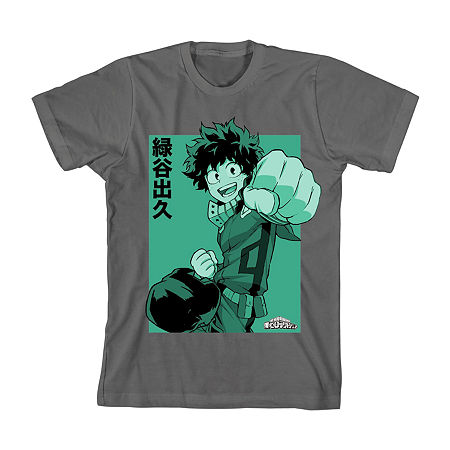 Click here for My Hero Academia Boys Deku Punch Charcoal T-shirt-... prices