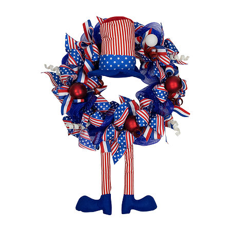 Click here for Northlight 24in Hat With Leg With Deco Mesh Wreath... prices