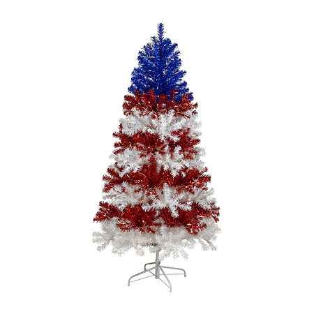 Click here for Northlight 6ft Pre-Lit Tinsel - Clear Lights 6 Foo... prices