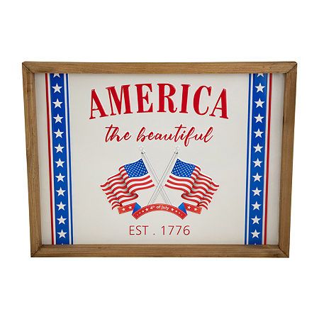 Click here for Northlight 15.75in America The Beautiful Wall Sign... prices