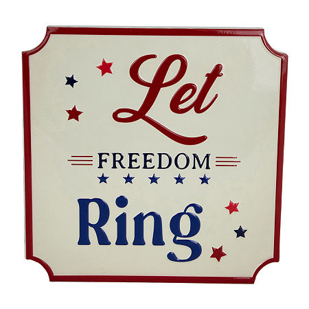 Click here for Northlight 11.75in Let Freedom Ring Wall Sign  One... prices