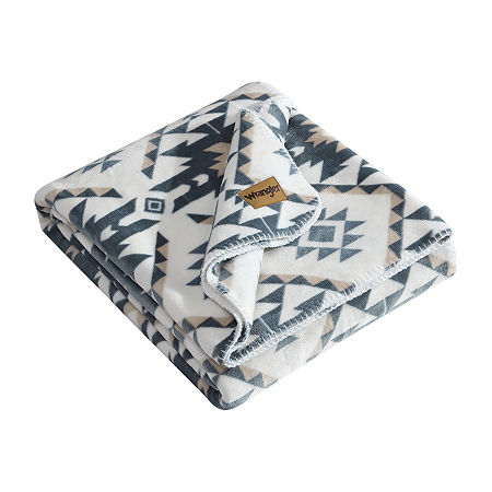 Click here for Wrangler Midweight Blanket  One Size  Gray prices