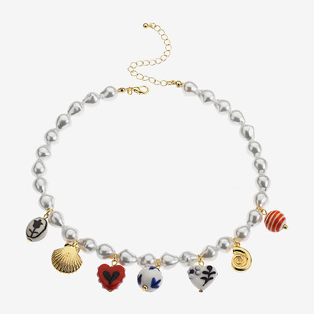 Click here for Bijoux Bar Womens 17 1/2 Inch Statement Necklace... prices