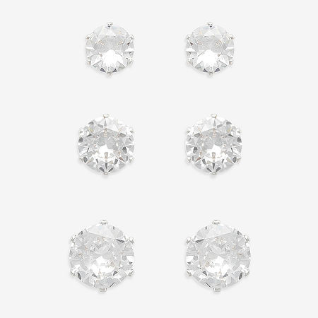 Click here for Mixit Womens Cubic Zirconia Hypoallergenic 3 Pair... prices