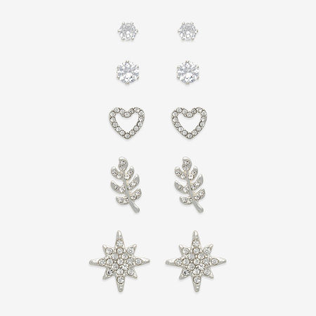 Click here for Mixit Womens Cubic Zirconia Heart Hypoallergenic 5... prices