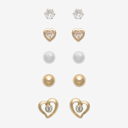 Click here for Mixit Womens Cubic Zirconia Heart Hypoallergenic 5... prices