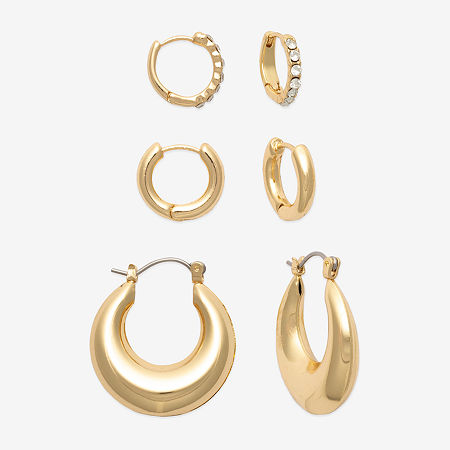 Click here for Mixit Womens 3 Pair Earring Set  One Size  Yellow prices