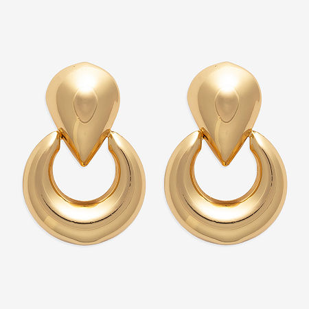 Click here for Bold Elements Gold Tone Womens Drop Earrings  One... prices