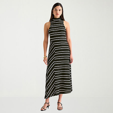 Click here for Worthington Womens Tall Sleeveless Striped Midi Fi... prices