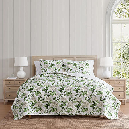 Click here for Martha Stewart Hydrangea Floral Easy Care Quilt Se... prices