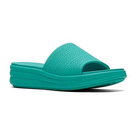 Click here for Clarks Cloudsteppers Womens Drift Twist Wedge Sand... prices