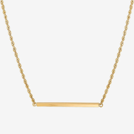Click here for Womens 10K Gold Bar 18 Inch Pendant Necklace  One... prices