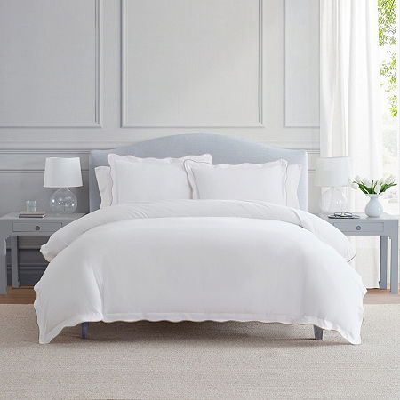 Click here for Martha Stewart Simple Scallop Easy Care Duvet Cove... prices