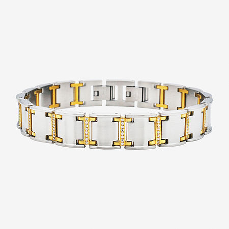 Click here for Mens 14K Gold Over Stainless Steel Solid 8 3/4 Inc... prices