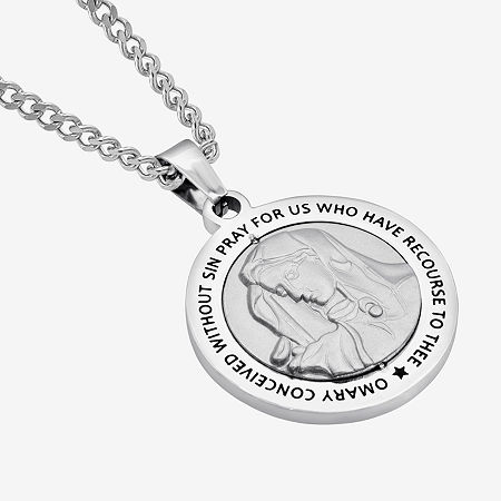 Click here for Mary Mens Stainless Steel 24 Inch Pendant Necklace... prices