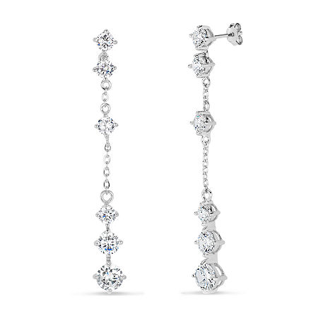 Click here for Womens Cubic Zirconia Sterling Silver Drop Earring... prices