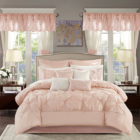 Madison Park Essentials Joella 24-Pc. Room-in-a-Bag  California King - Blush