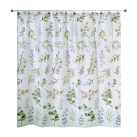 Click here for Avanti Ombre Leaves Botanical Printed Shower Curta... prices