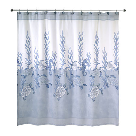 Avanti Caicos Sea Turtles Printed Shower Curtain  72 x 72 - Multi