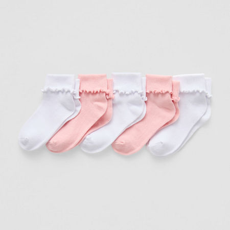 Click here for Okie Dokie Toddler Girls 5 Pair Turncuff Socks  2t... prices
