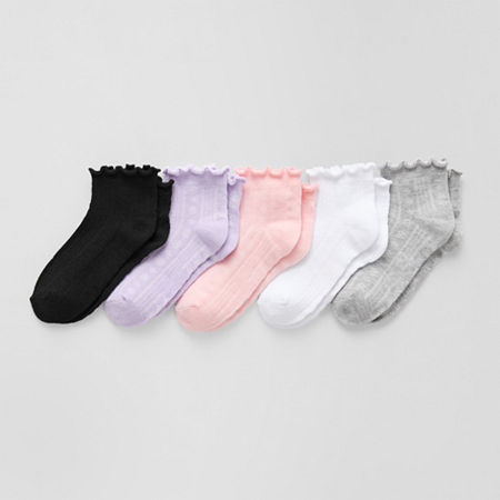 Click here for Okie Dokie Toddler Girls 5 Pair Quarter Ankle Sock... prices