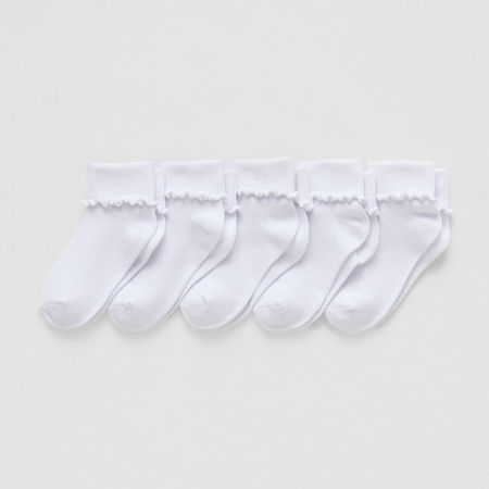 Click here for Okie Dokie Toddler Girls 5 Pair Turncuff Socks  4t... prices
