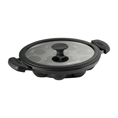 Tramontina Utsava Pre-Seasoned Cast Iron Paniyarakkal with Lid - Black
