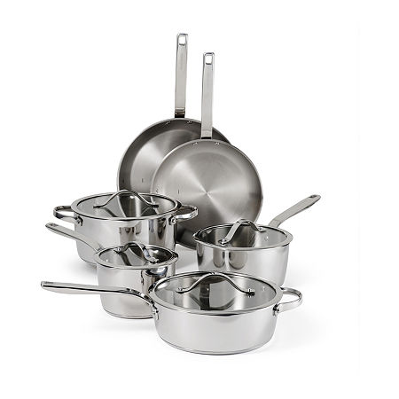Click here for Tramontina Tempo Tri-Ply Stainless Steel 10-pc. Co... prices