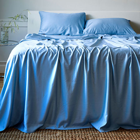 BedVoyage Luxury Rayon from Bamboo 4-Pc. Sheet Set  Full - Bright blue