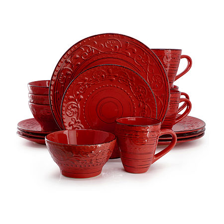 Click here for Elama Malibu Ocean Bloom 16 Piece 16-pc. Stoneware... prices