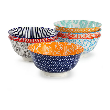Click here for Elama Roxey 6 Piece Porcelain Salad Bowl  One Size... prices