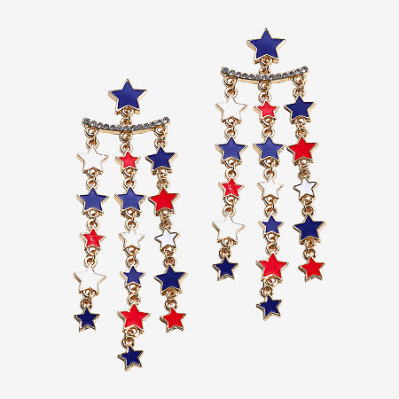 Click here for Mixit 4th Of July Fringe Womens Star Chandelier Ea... prices