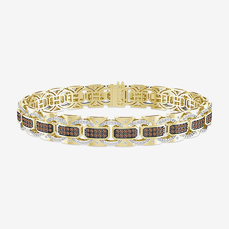 Click here for (Brown / I3) Mens 10K Gold Semisolid Link Bracelet... prices